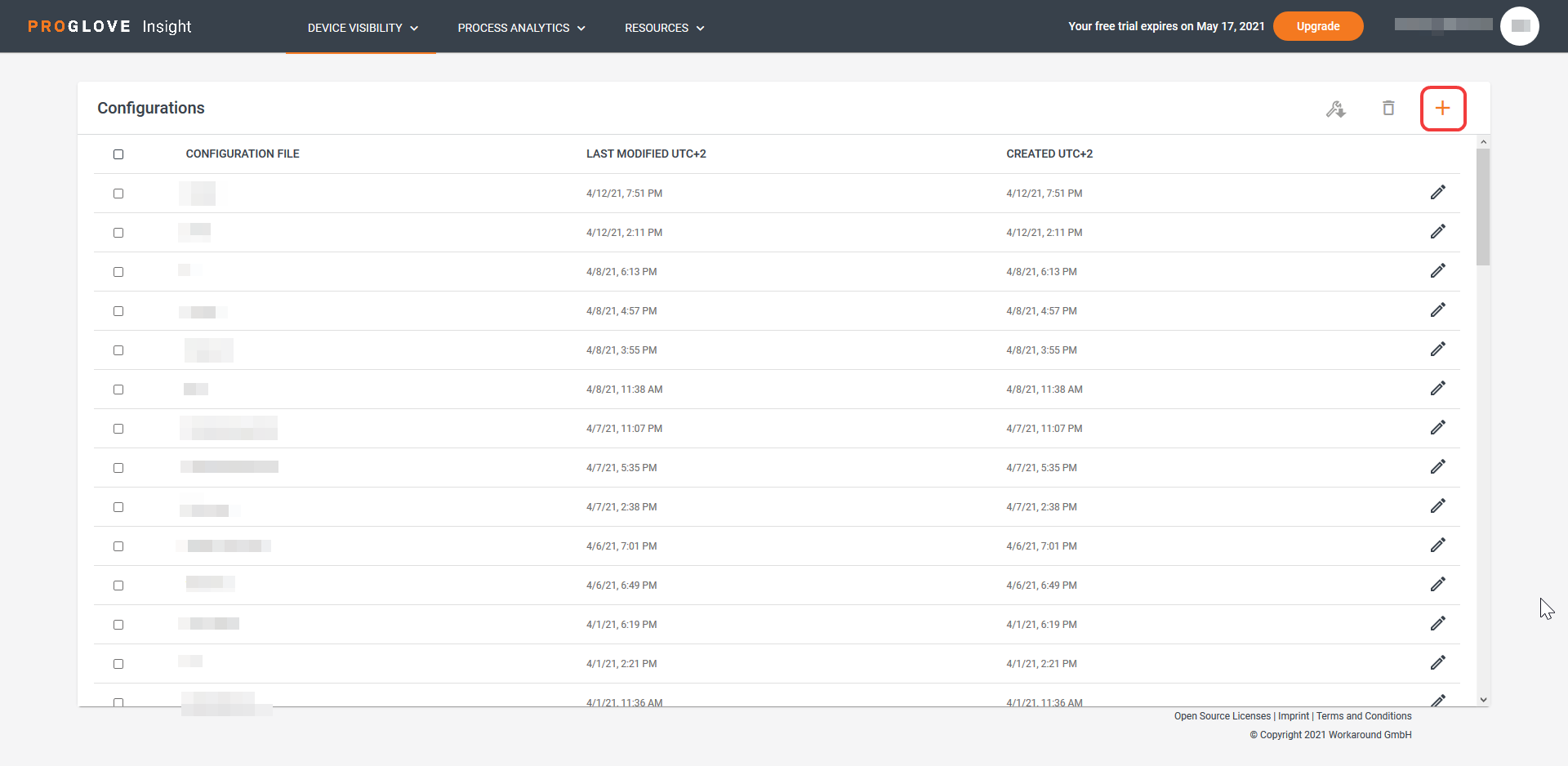 Create a configuration file